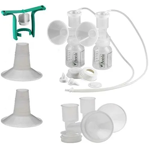 Ameda 17449 Dual Hygienikit Milk Collection System With Customfit Flange System With One